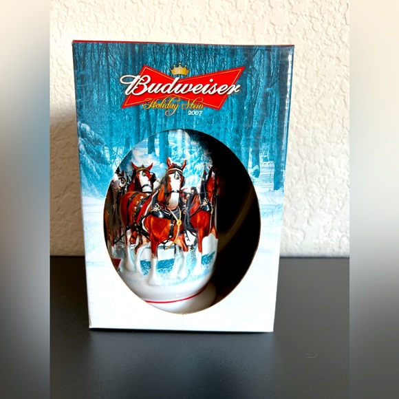 Budweiser | Dining | 207 Budweiser Holiday Stein Boxed W Coa Winters ...